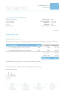 Rechnungsvorlage Autohandel kostenlos zum Download